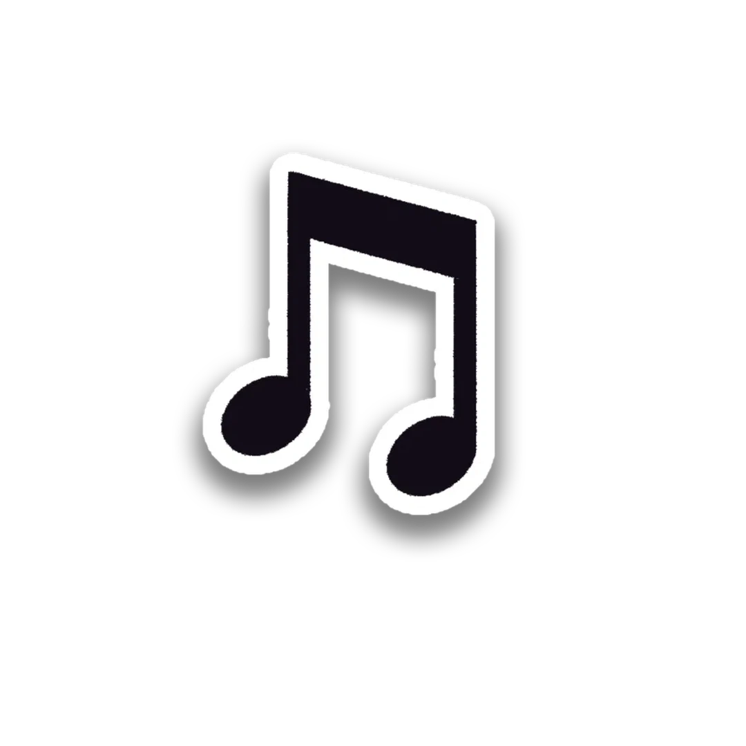 Double Eighth Note Sticker